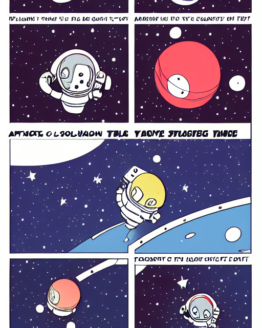 prompthunt: manga comic strip about an astronaut floating in space ...