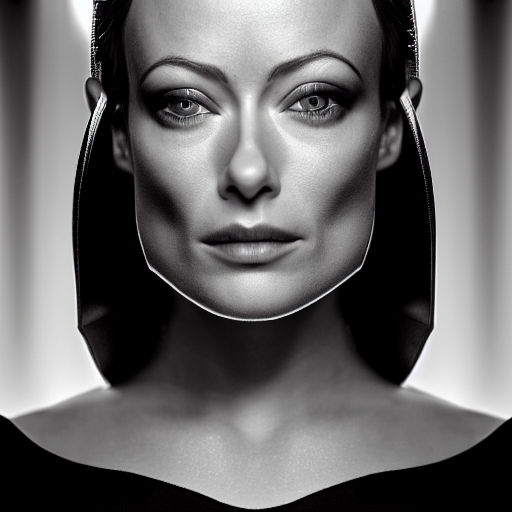 prompthunt: symmetrical, close up face portrait of Olivia Wilde from ...