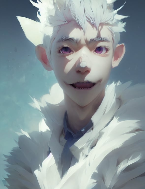Anime White Wolf Boy