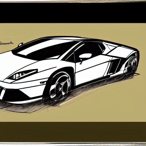 Car Blueprint Lamborghini