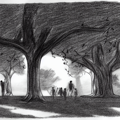 Park Pencil Drawing