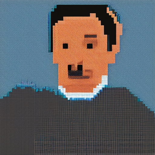 prompthunt: pixel art portrait of adolf hitler