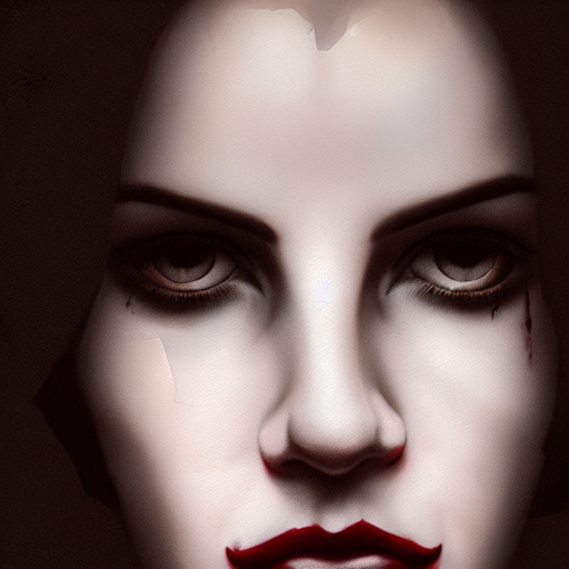 prompthunt: head portrait of lana del rey as a zombie looking sad with ...