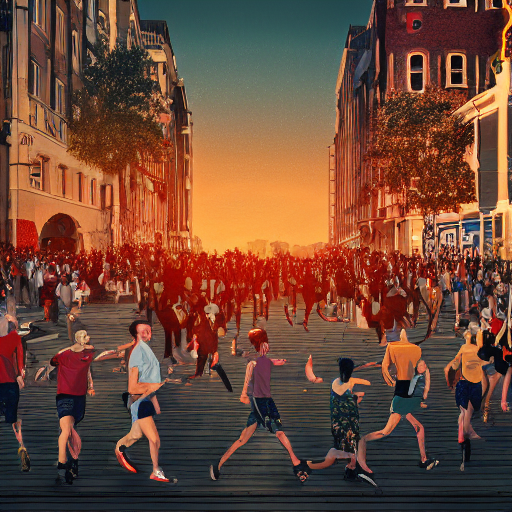 People Running Away Scared