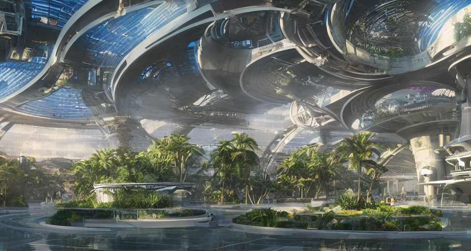 Elysium Space Station Art