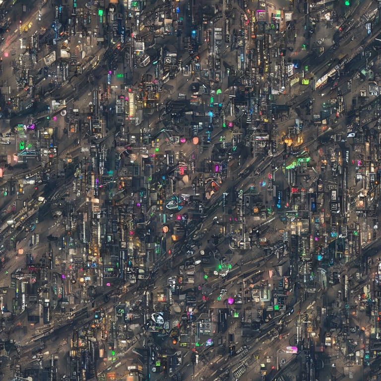 prompthunt: eagle-eye view of street. Cyberpunk futurepunk advanced ...