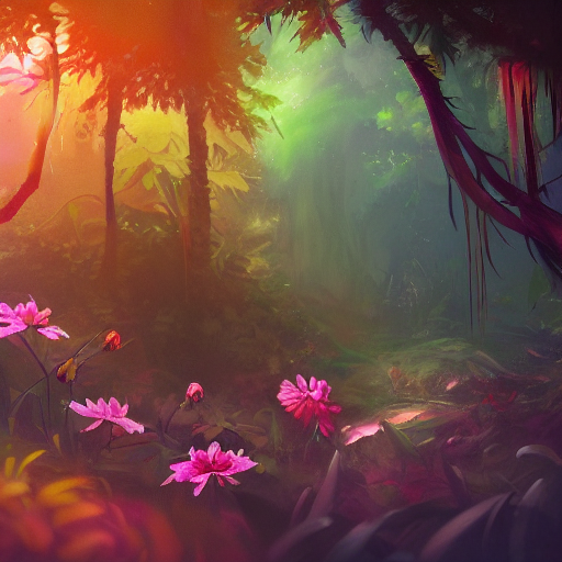 Beautiful Dark Forest Flower