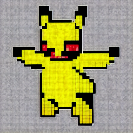 Pikachu Pixel Art Grid