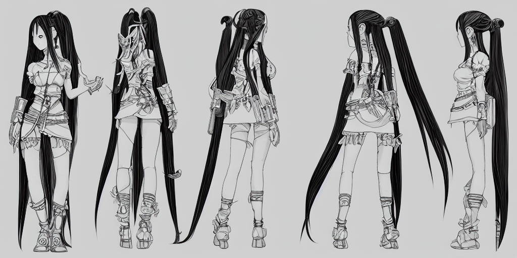 Front And Side View For 3d Modeling