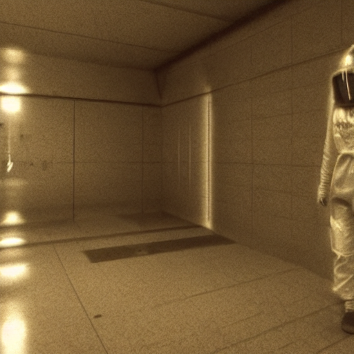 prompthunt: Sanna Marin inside an scp containment chamber, CCTV footage