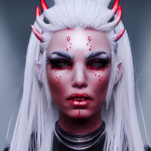 White Demon Makeup