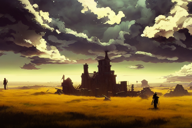 prompthunt: anime key visual of grimdark fantasy world, open ...