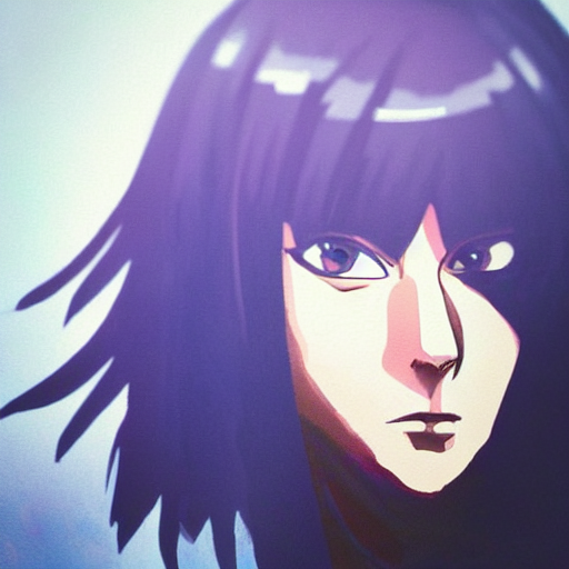prompthunt: “painted character portrait, Motoko Kusanagi in ghost in ...