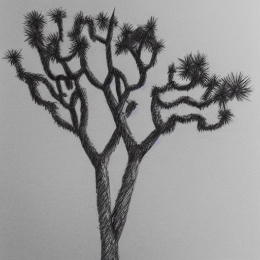 prompthunt: pencil sketch of a joshua tree