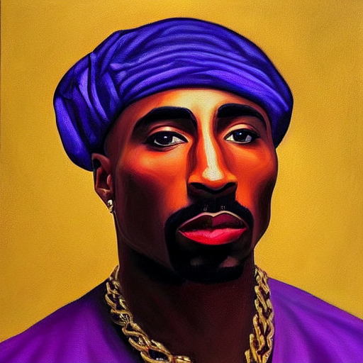 Tupac Oil Painting