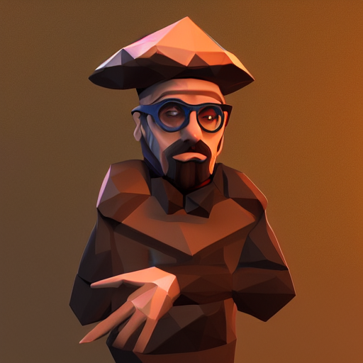 prompthunt: Low poly 3D model of a wizard, Unreal Engine, Blender, 4K ...