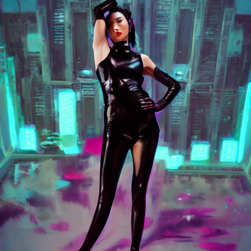 prompthunt: fashionable photo of amai liu in futuristic goth make - up ...