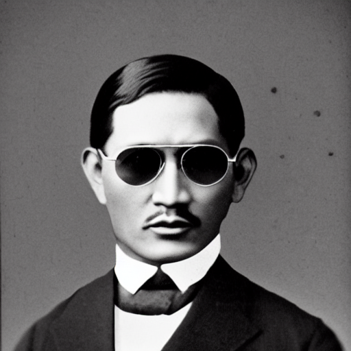 prompthunt: vintage photo portrait of jose rizal with a short and thin ...