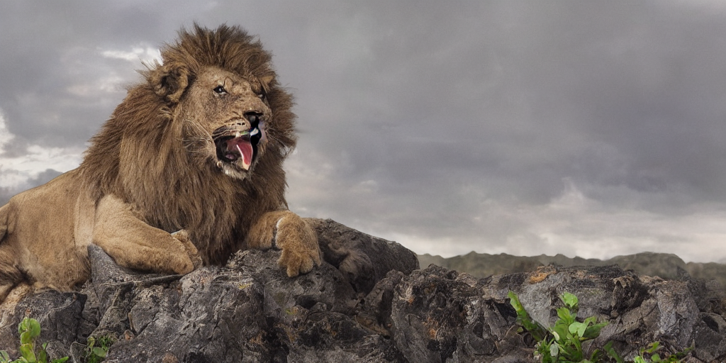 Lion On Rock Roaring