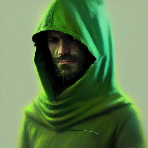 prompthunt: portrait of a programmer with green hood by greg rutkowski ...