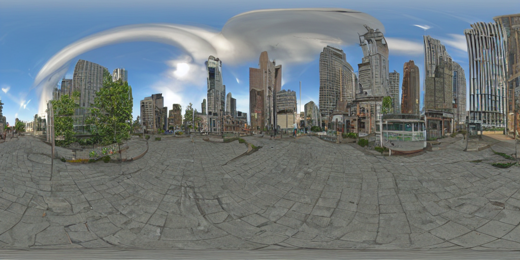 prompthunt: hdri map of city