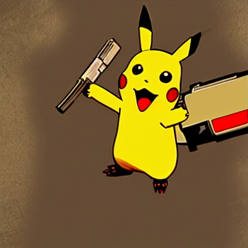 Pikachu With A Gun