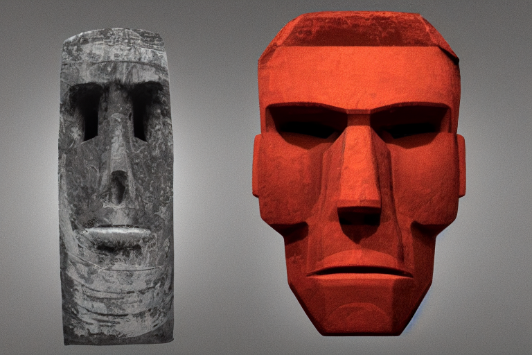 prompthunt: jerma 9 8 5 is an moai, jerma 9 8 5 face on a moai, jerma ...