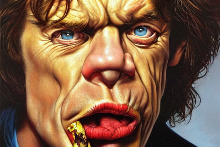 Mick Jagger Lips And Tounge