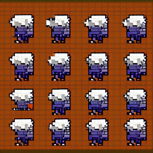 Prompthunt 8 Bit Sprite Sheet For An Orc Barbarian Character