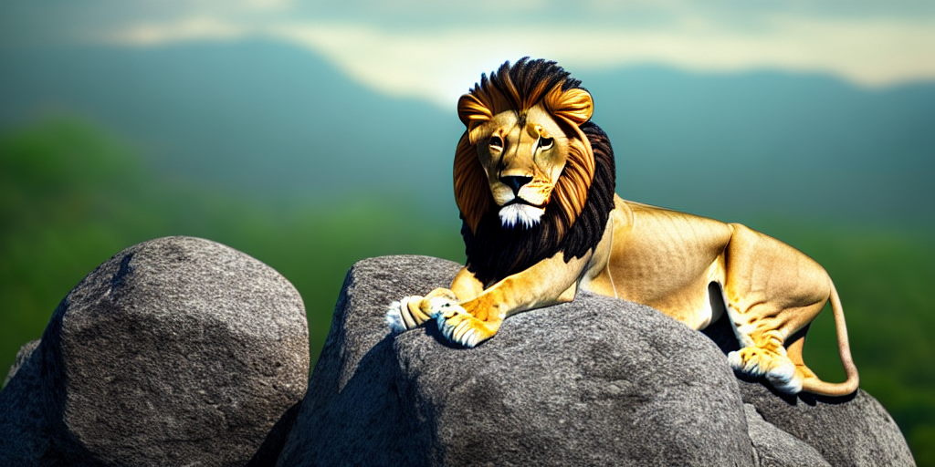 Lion On Rock Roaring