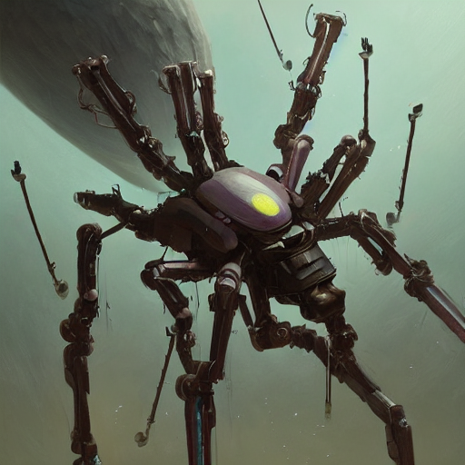 prompthunt: character concept art of a multi - legged spider robot ...