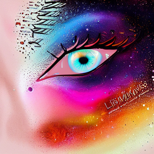 prompthunt: Liminal space in outer space, eye shades palette!!!!!