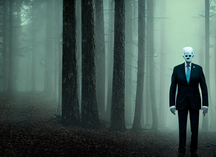 Slender Man Forest Fog