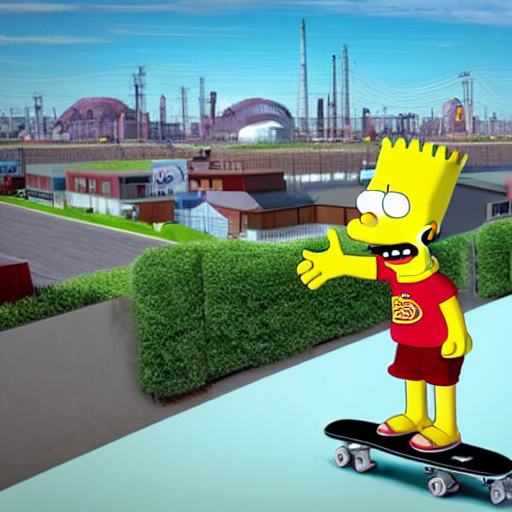 Bart Simpson Skateboarding Wallpaper