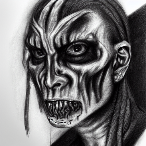 Realistic Demon Sketches