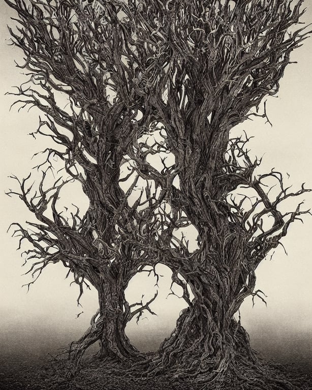prompthunt: Book cover artwork of the mythical tree of life, which is ...