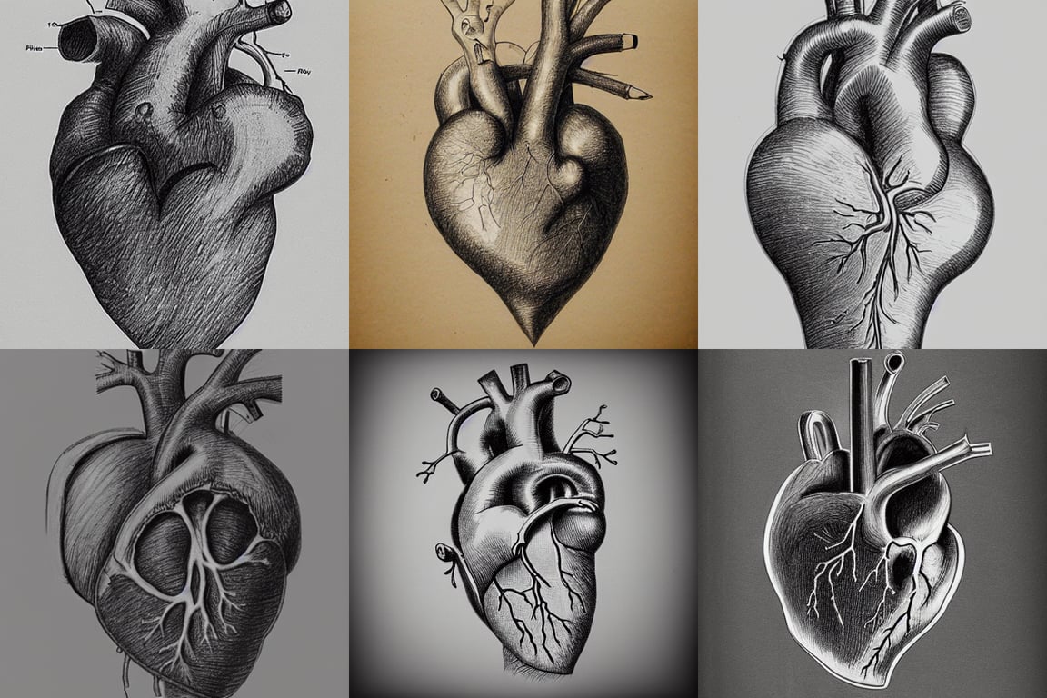 Human Heart Drawings In Pencil