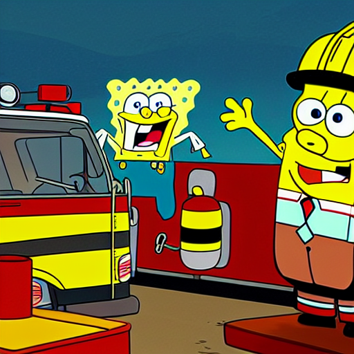 Spongebob Fire Truck