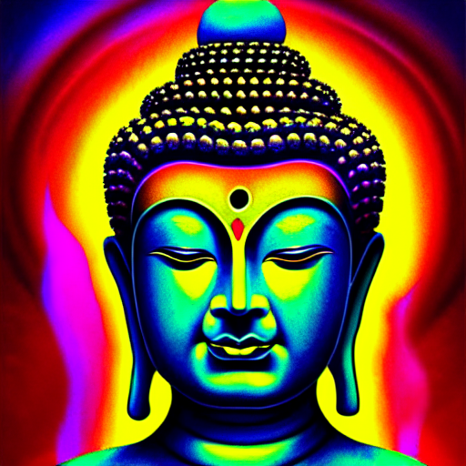Psychedelic Art Buddha