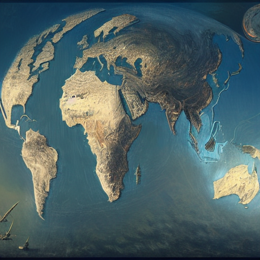 Science Fiction Planet Map