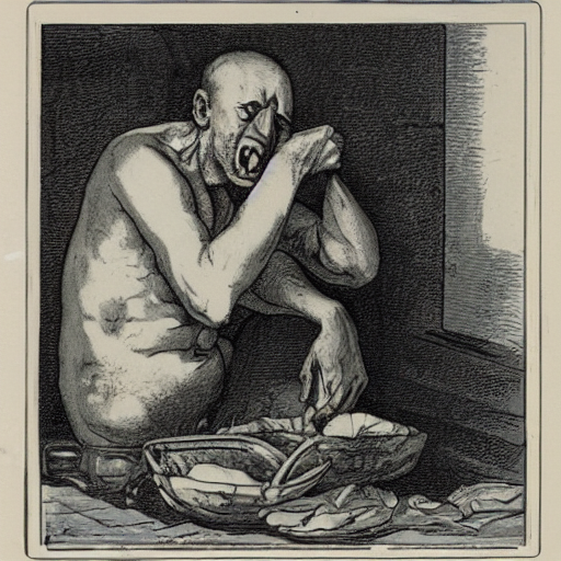 Starving Man Drawing