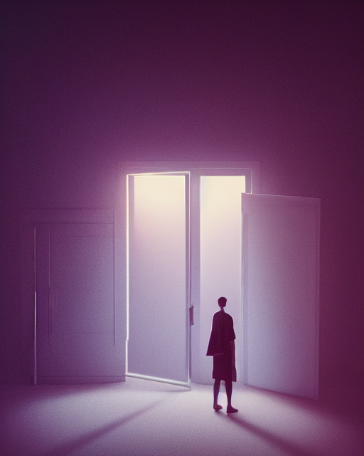 Person Standing In Front Of An Open Door
