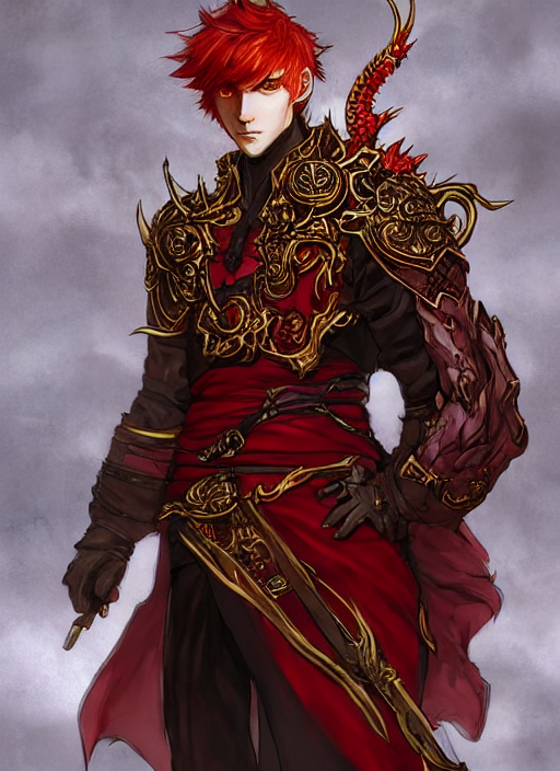 Red Haired With Dragon