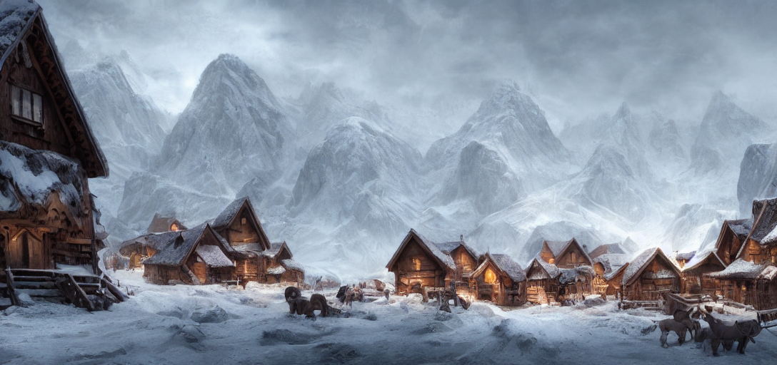 Viking Village Concept Art