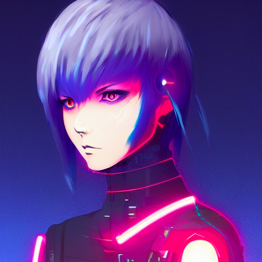 Anime Cyborg Face