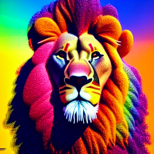Rainbow Lion Wallpaper