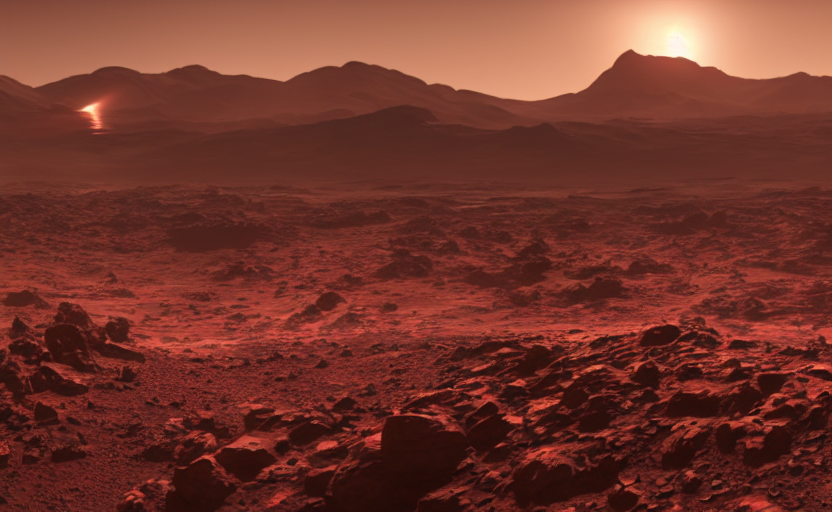 Mars Landscape Painting