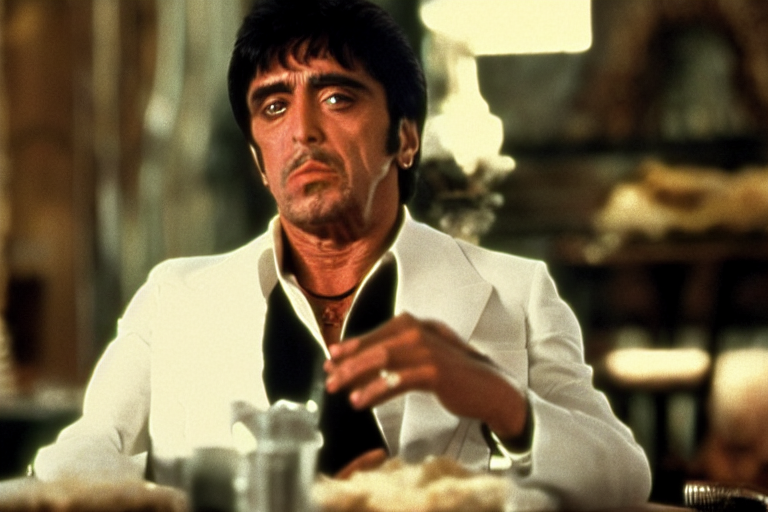 Prompthunt: Extreme Long Tony Montana From Movie Scarface, 57% OFF