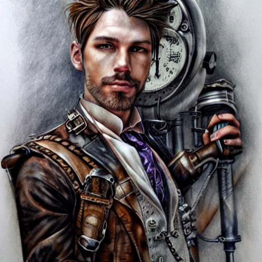 Steampunk Guy Drawing