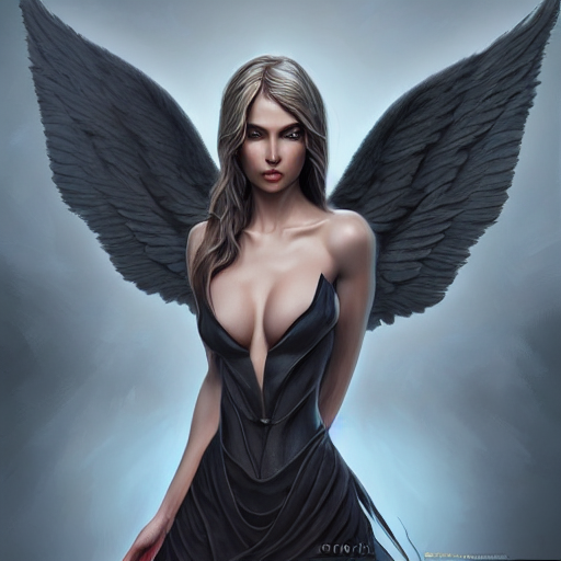 Female Fallen Angel Drawing